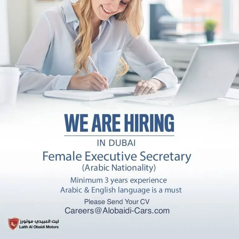 Executive Secretary Dubai UAE | Gulf Career Hunt