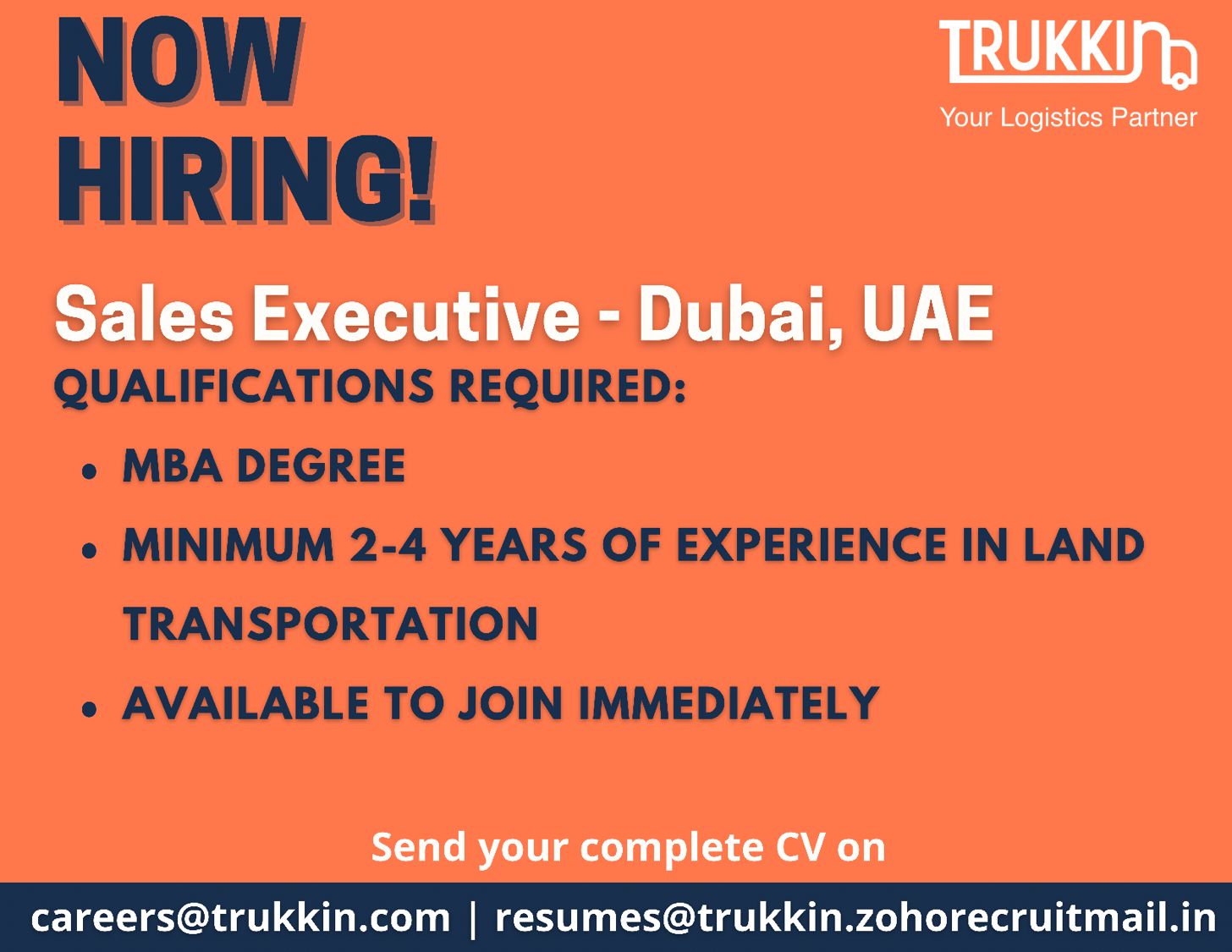 Sales Executive Dubai UAE | Gulf Career Hunt