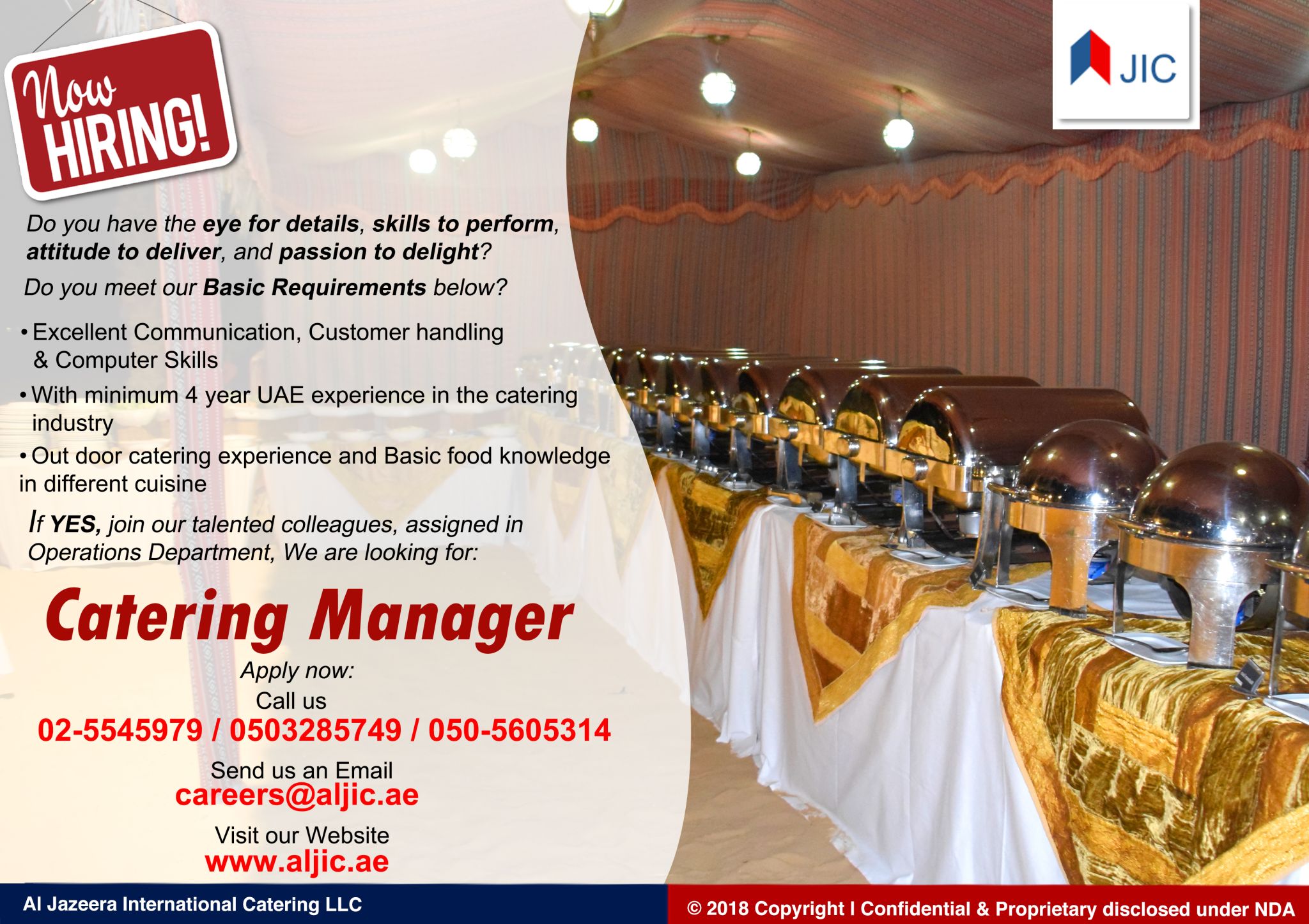 Catering Manager Dubai UAE | Gulf Career Hunt