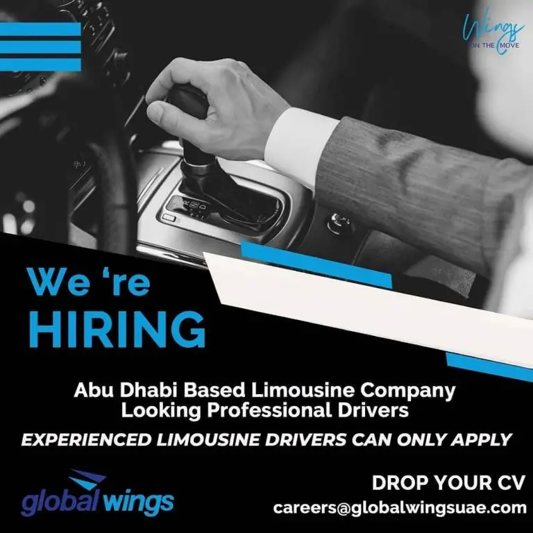Limousine Drivers Abu Dhabi UAE | Gulf Career Hunt