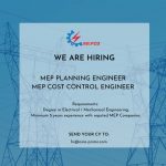 MEP planning Engineer and MEP Cost Control Engineer Dubai UAE | Gulf ...