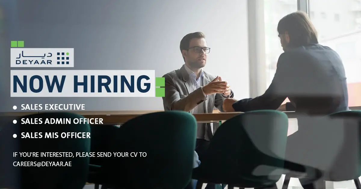 Sales Vacancies 3x Dubai UAE | Gulf Career Hunt