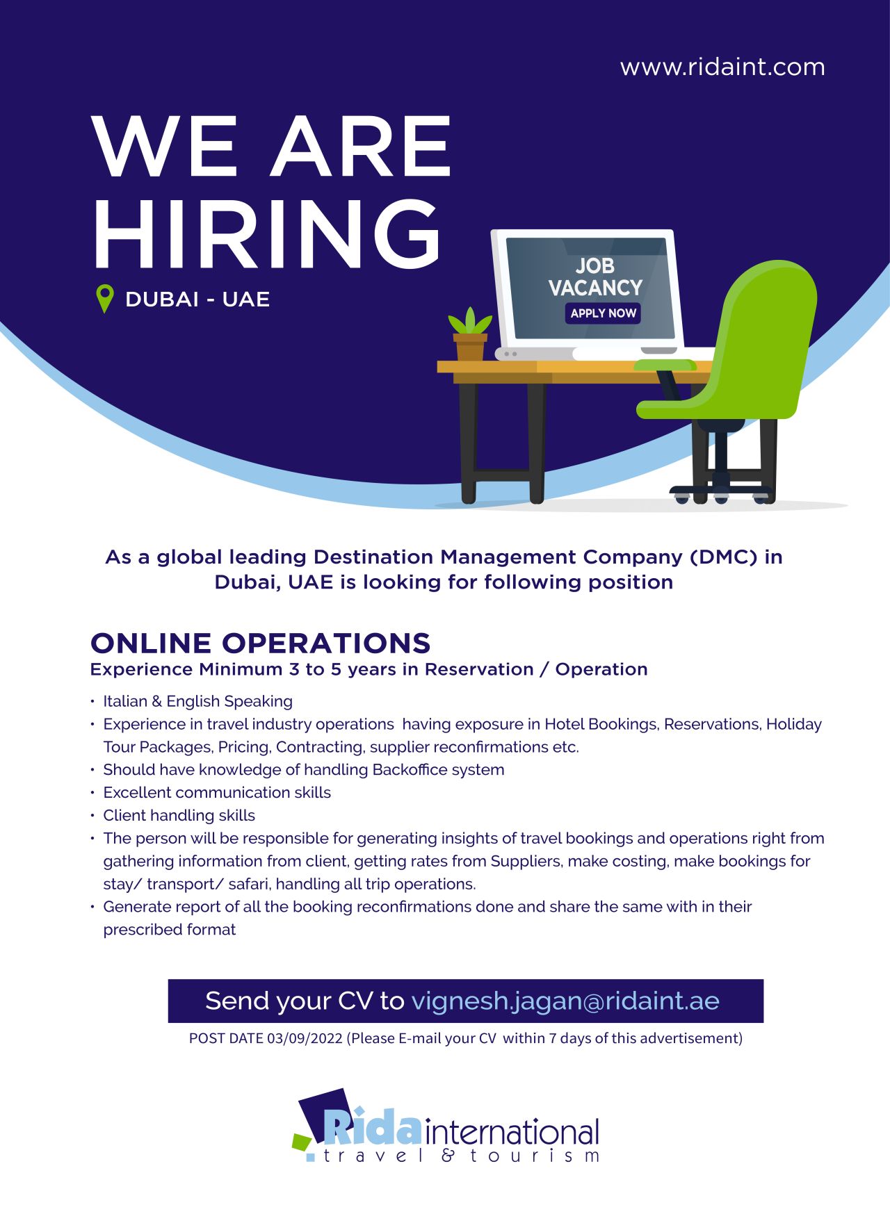 Online Operator Dubai UAE | Gulf Career Hunt