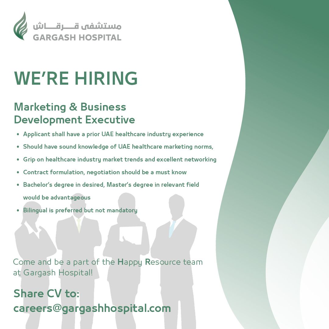 Marketing and Business Development Executive Dubai UAE | Gulf Career Hunt