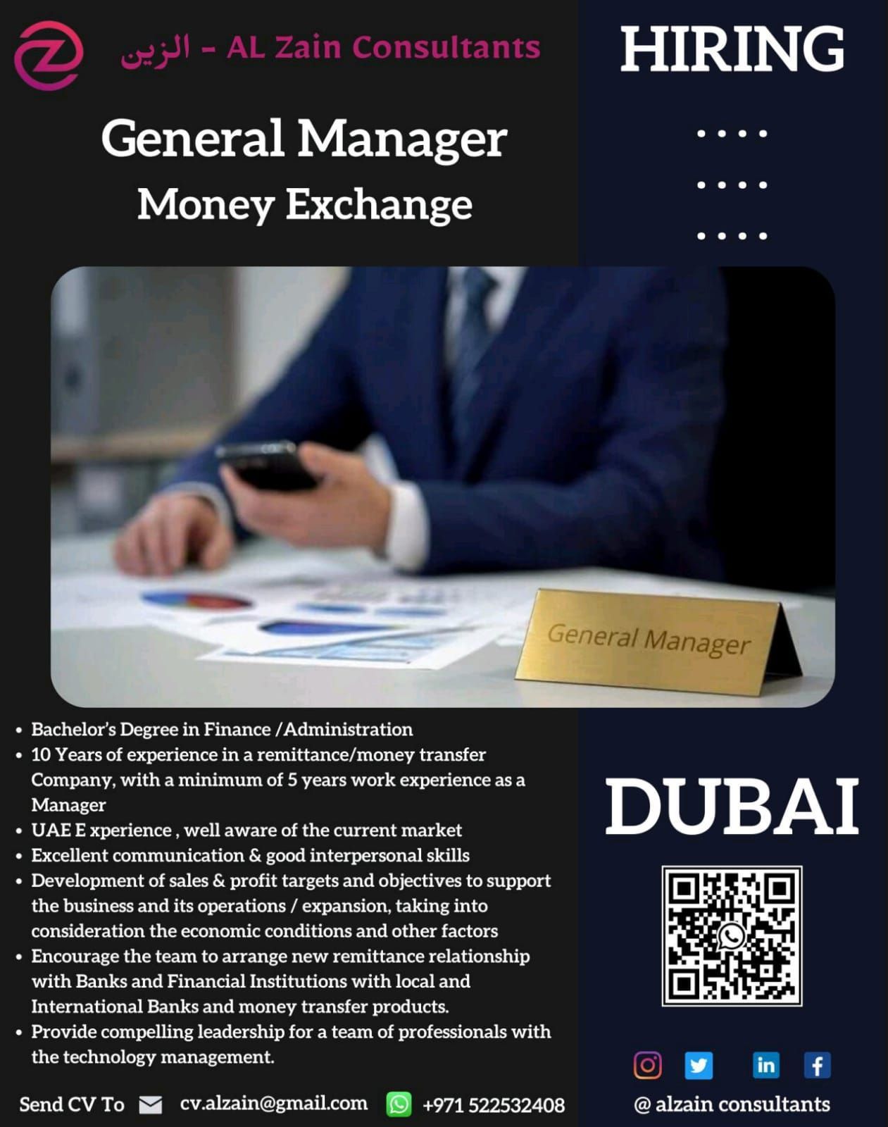 General Manager Dubai UAE - Gulf Career Hunt