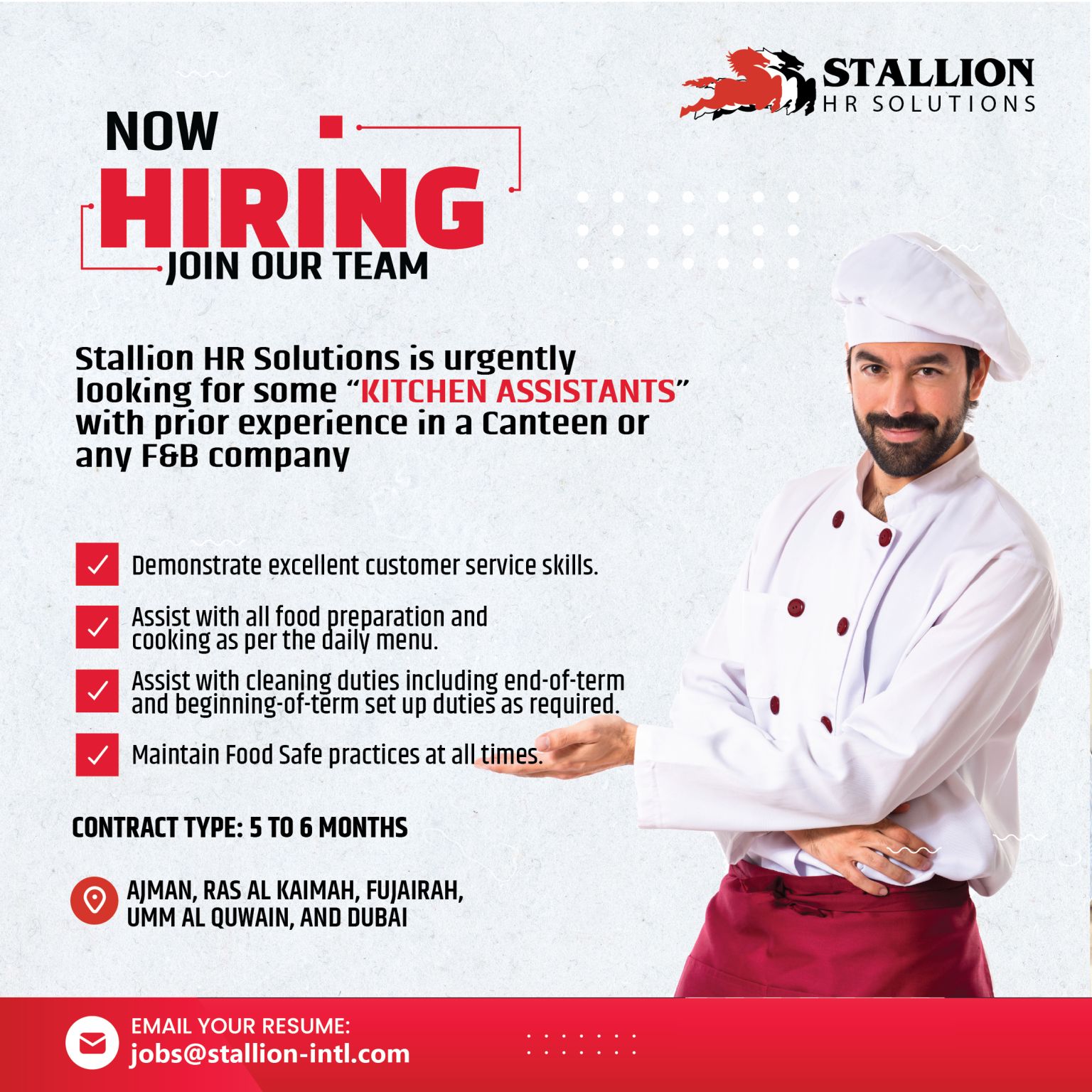 Kitchen Assistants Dubai UAE | Gulf Career Hunt