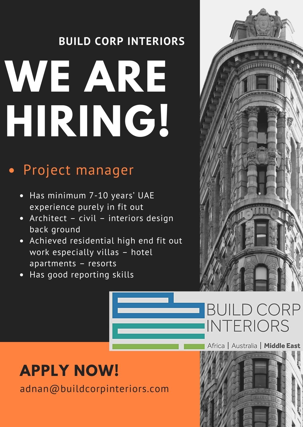 Project Manager Dubai UAE - Gulf Career Hunt
