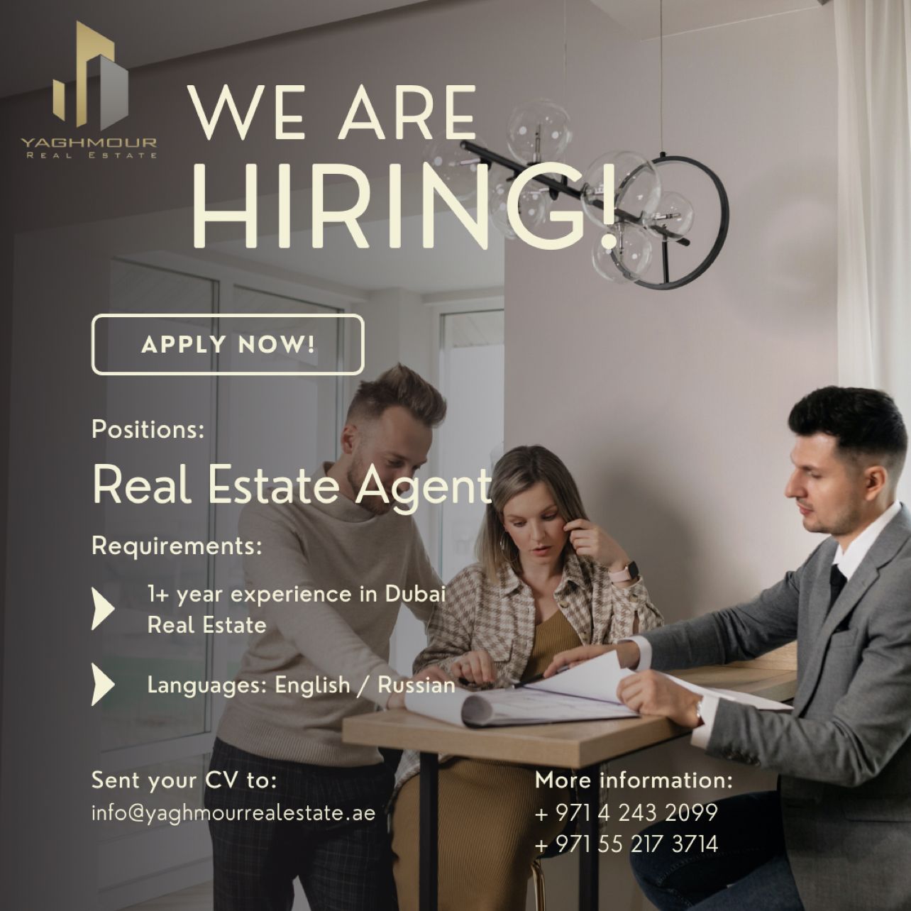 Real Estate Agent Dubai UAE | Gulf Career Hunt