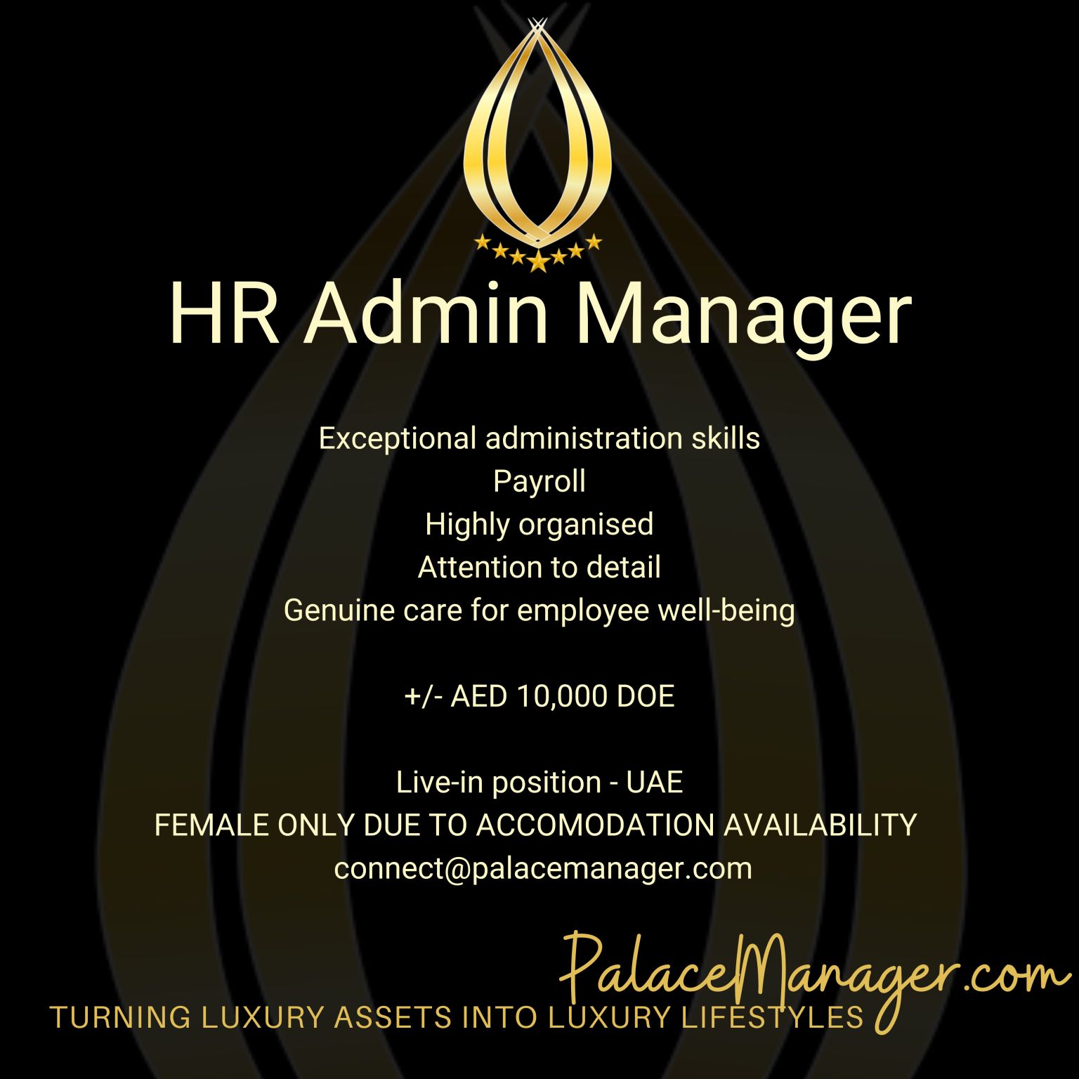 HR Admin Manager Dubai UAE | Gulf Career Hunt