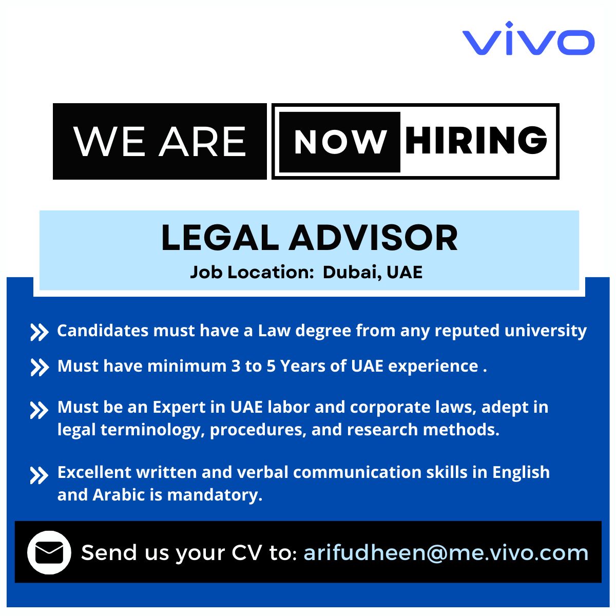 Legal Advisor Dubai UAE | Gulf Career Hunt