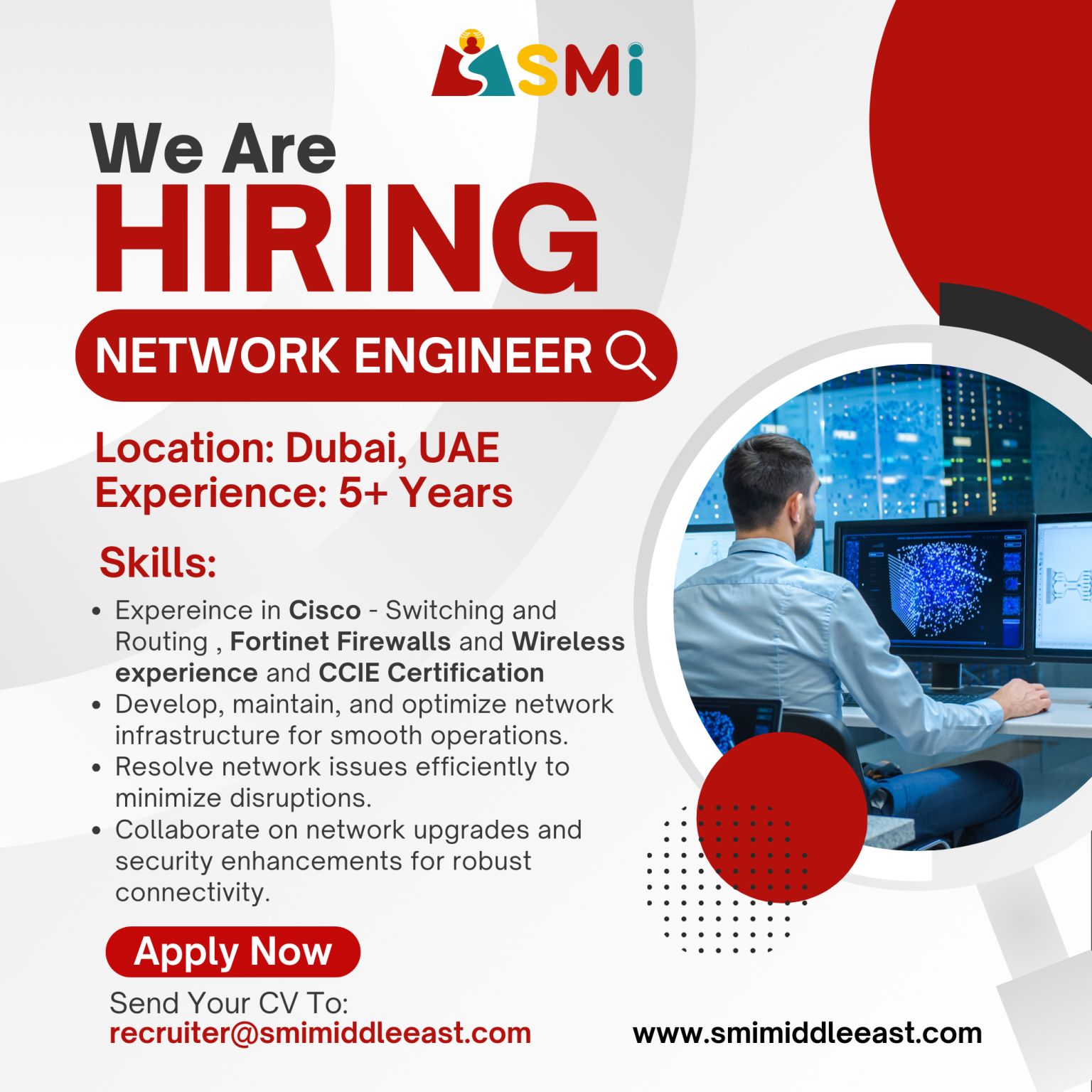 Network Engineer Dubai UAE | Gulf Career Hunt