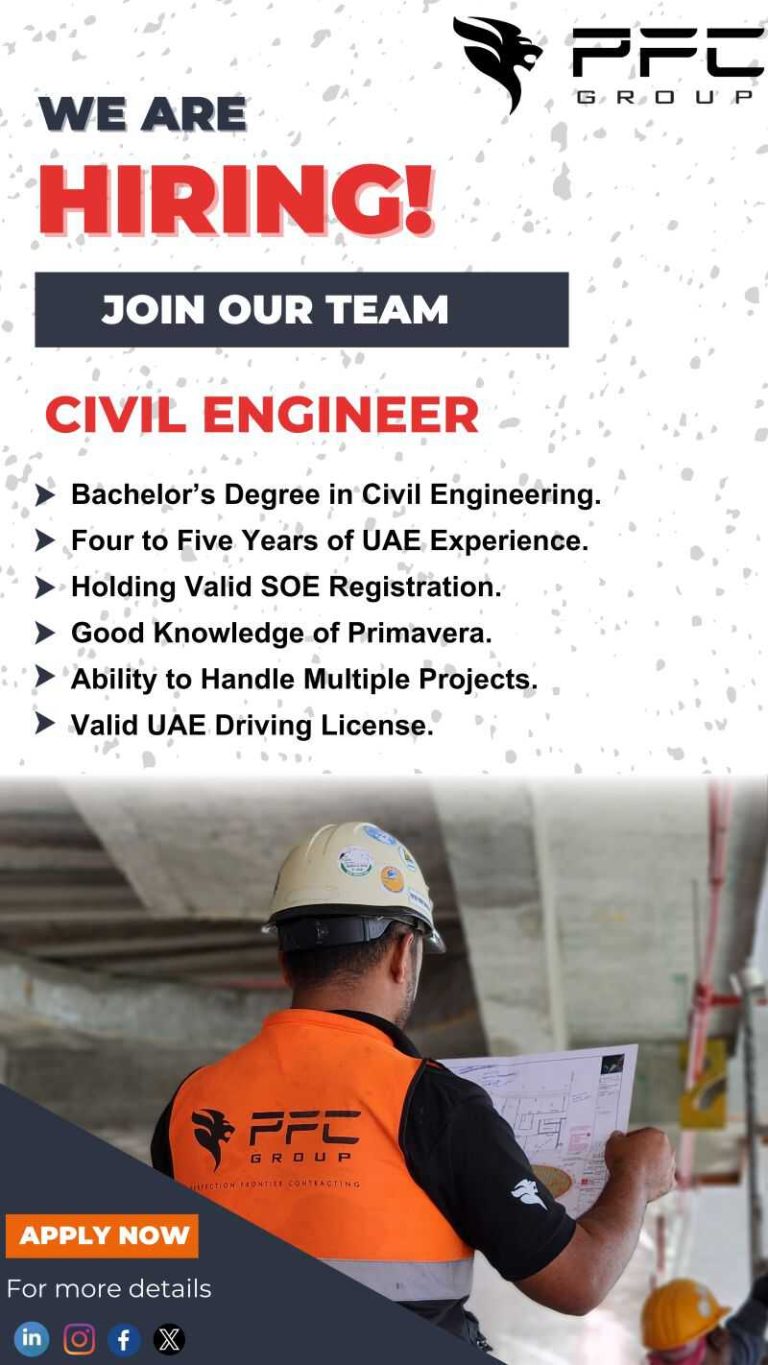 [Hiring] Civil Engineer Dubai UAE | Gulf Career Hunt