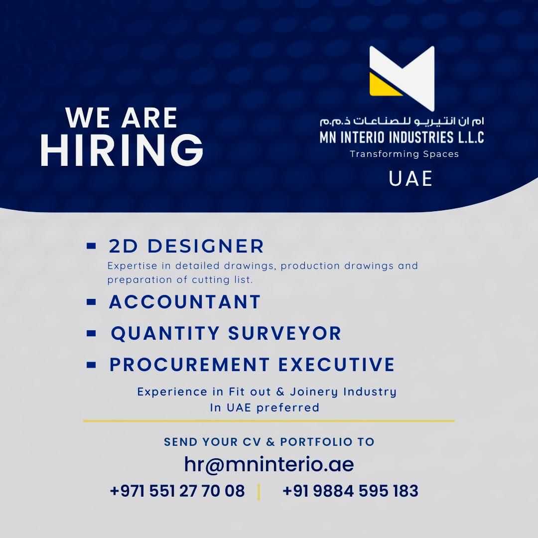 [Hiring] Hiring in UAE 4x Jobs Dubai UAE | Gulf Career Hunt